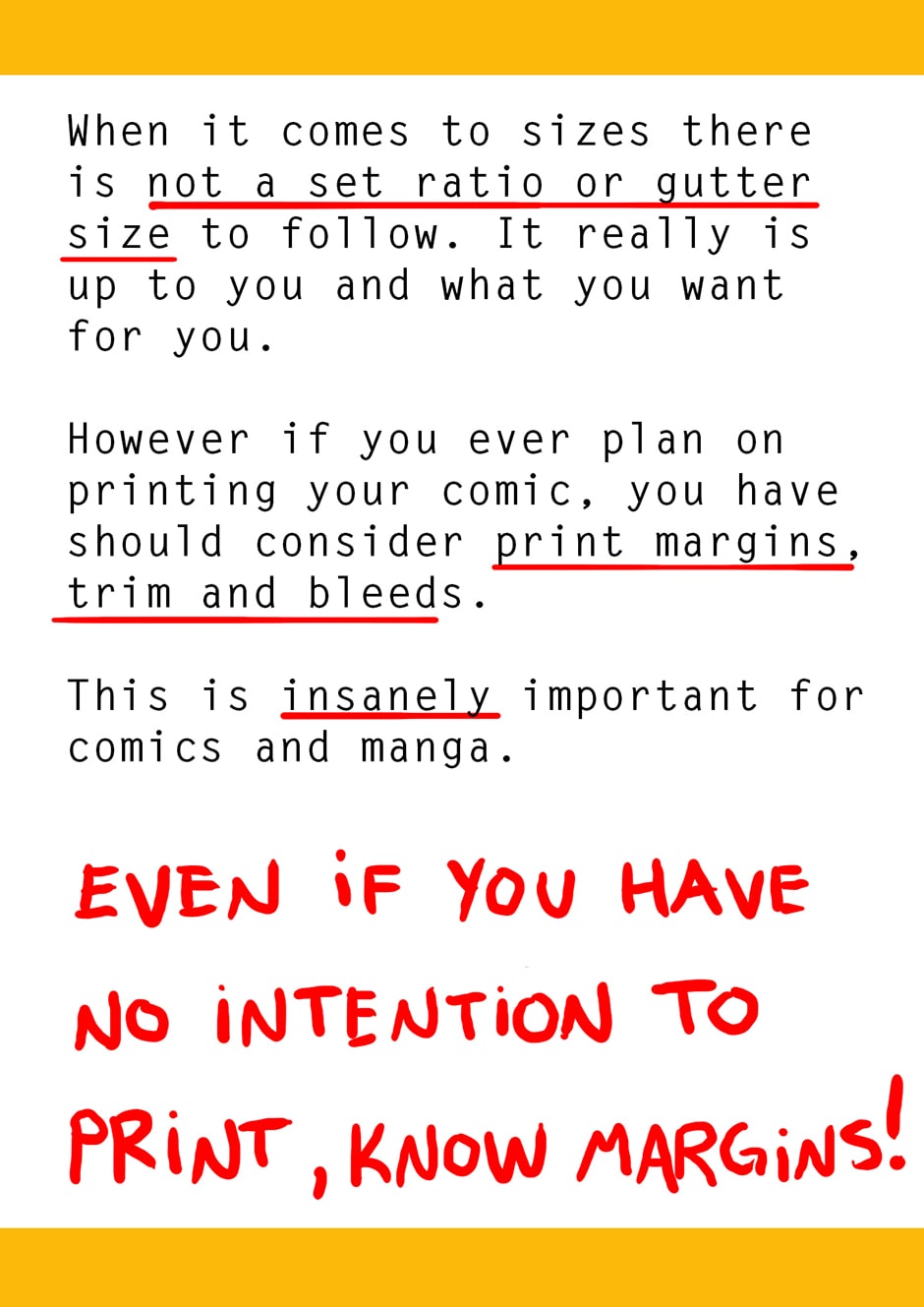 Read How to Make Comics :: Margins and Paper Sizes | Tapas Comics