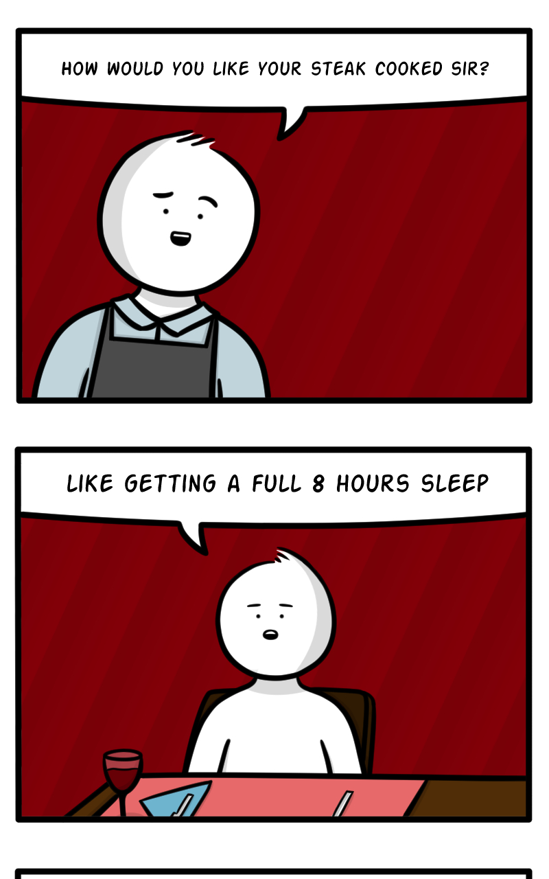 Read Shower Thoughts Comics :: Rarely asleep | Tapas Comics