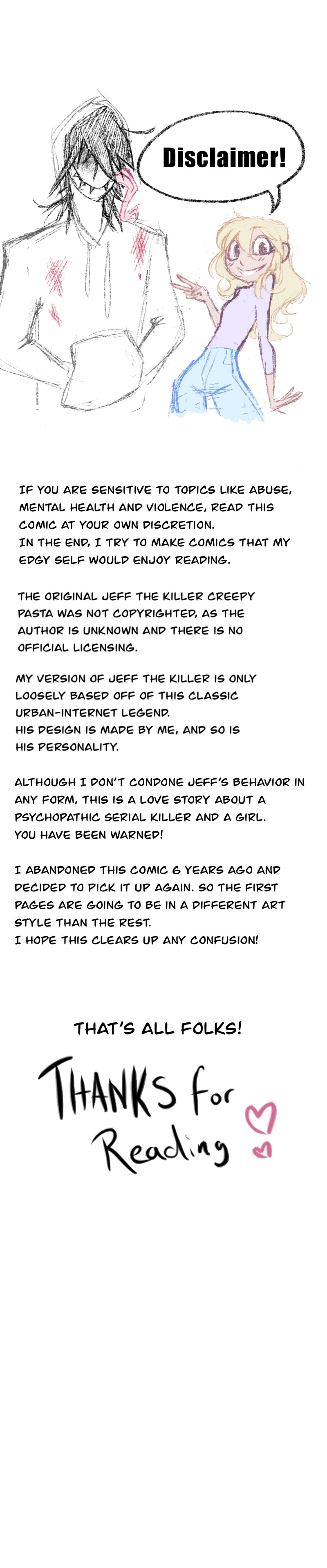 Read Jeff’s disORDERs :: DISCLAIMER | Tapas Comics