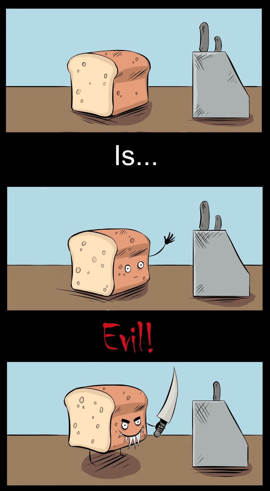 Read Dumbass Comic Trainwreck :: Bread Is Evil | Tapas Comics