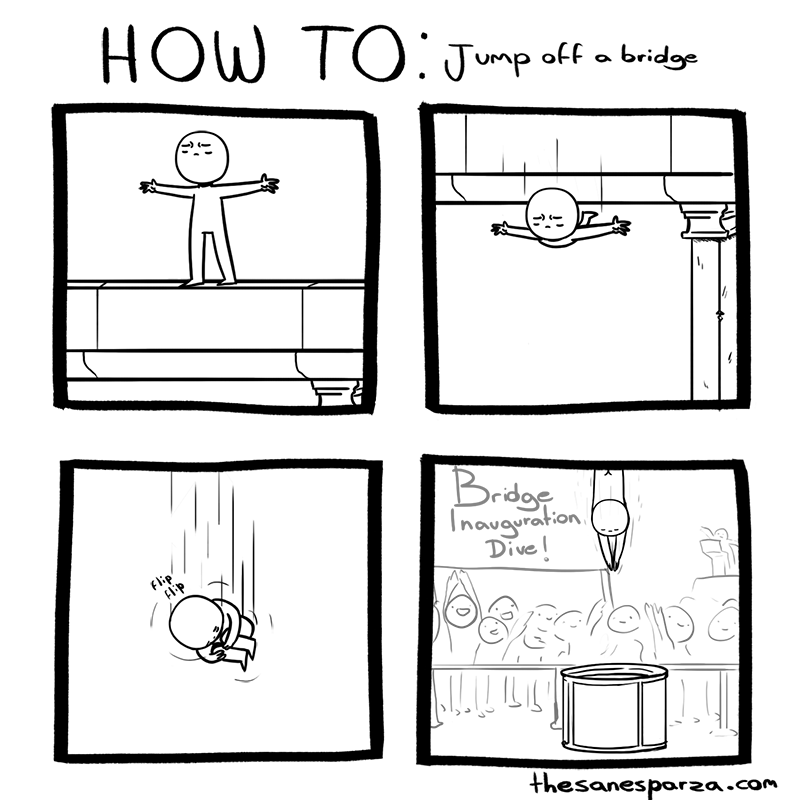 How to: Comics :: HOW TO: Jump off a bridge | Tapas