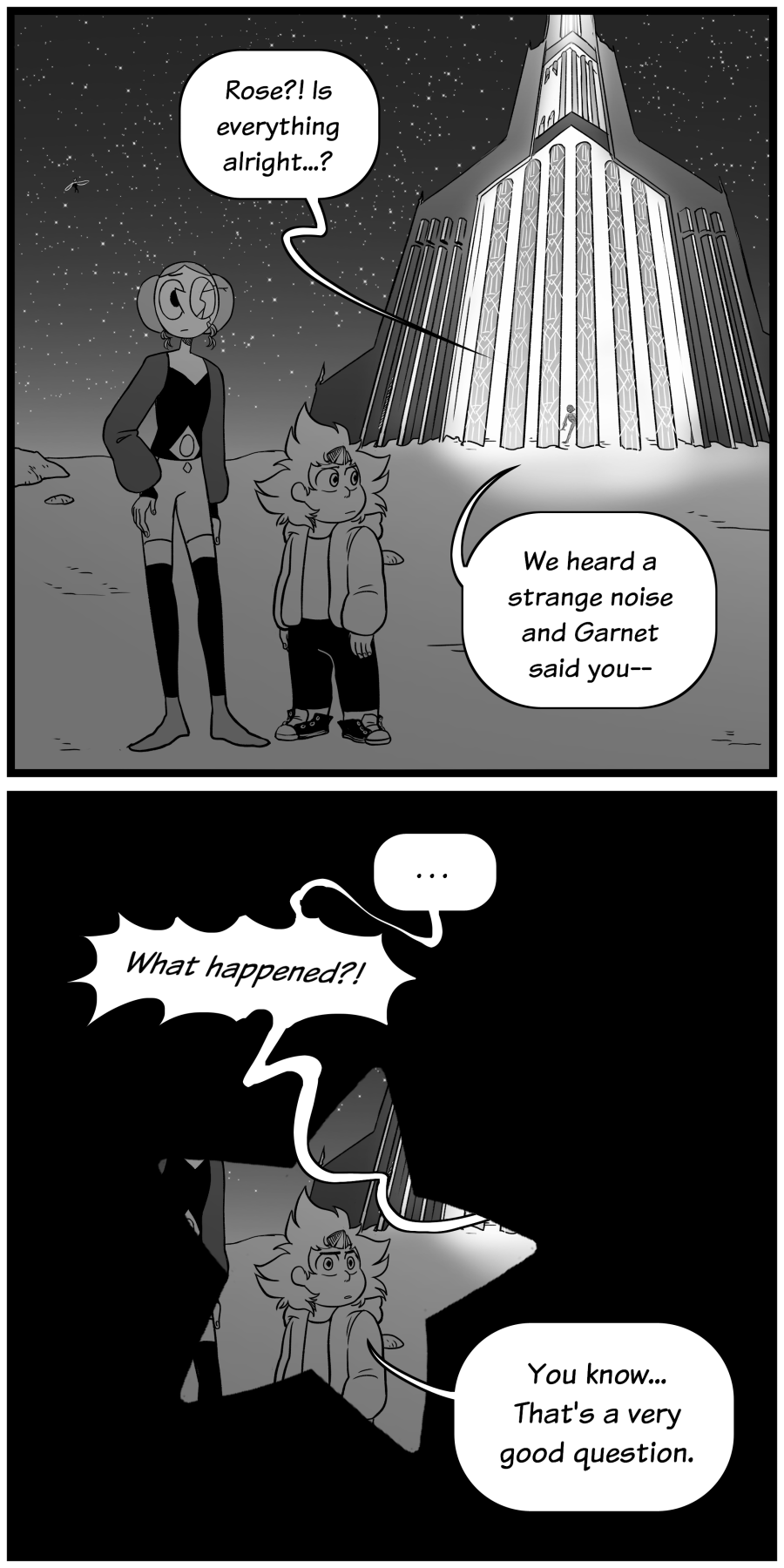 Read Steven *AU*niverse: Ask WhitePearl and Steven :: S4 EP27: Team Effort (part 2) | Tapas Comics