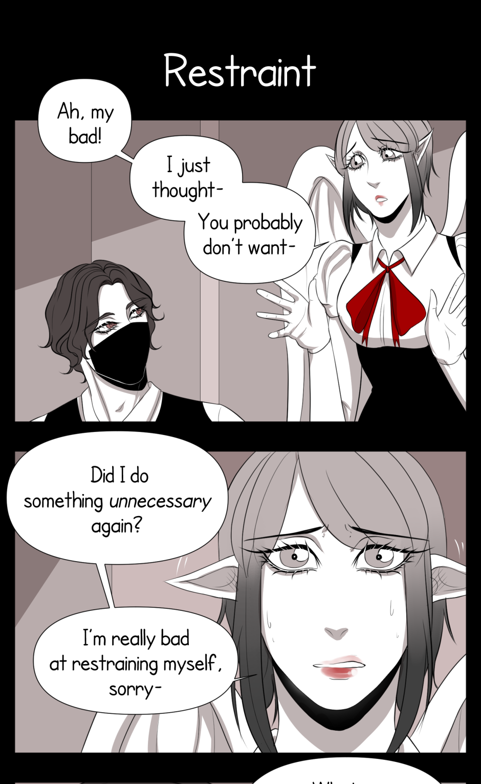 Read What's His Deal? :: Restraint | Tapas Comics