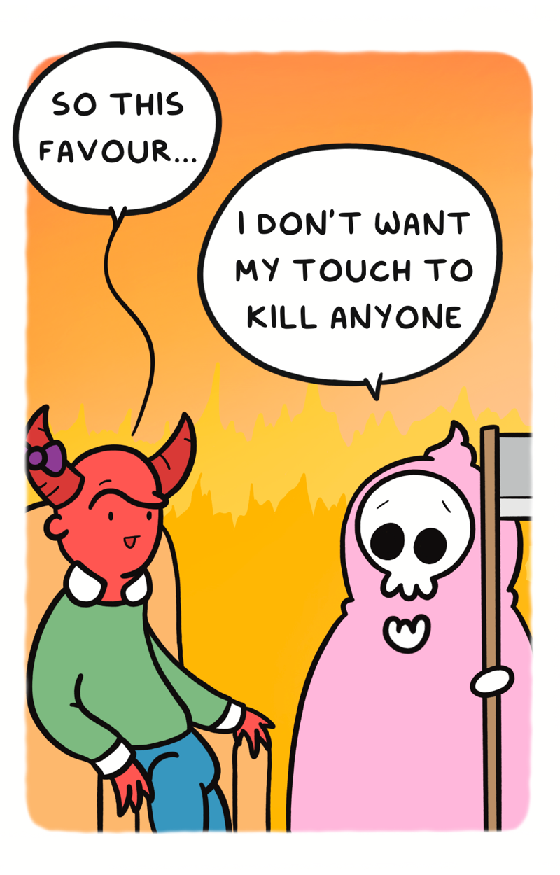Read Pink Reaper :: Hugs part 5 | Tapas Comics