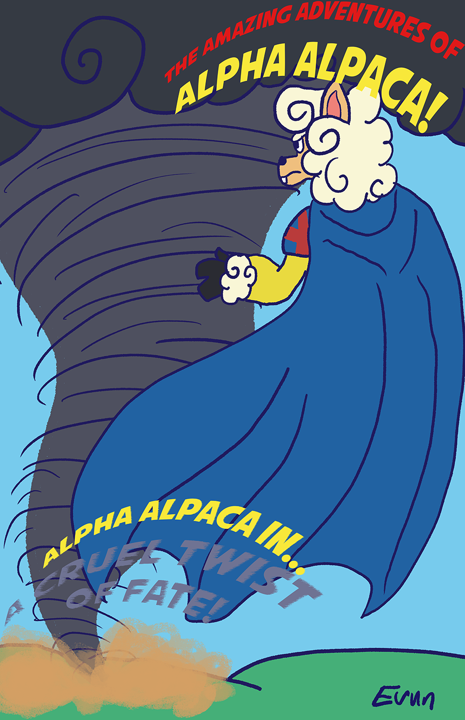 Read The Amazing Adventures of Alpha Alpaca! :: Alpha Alpaca Issue 1 Cover | Tapas Comics