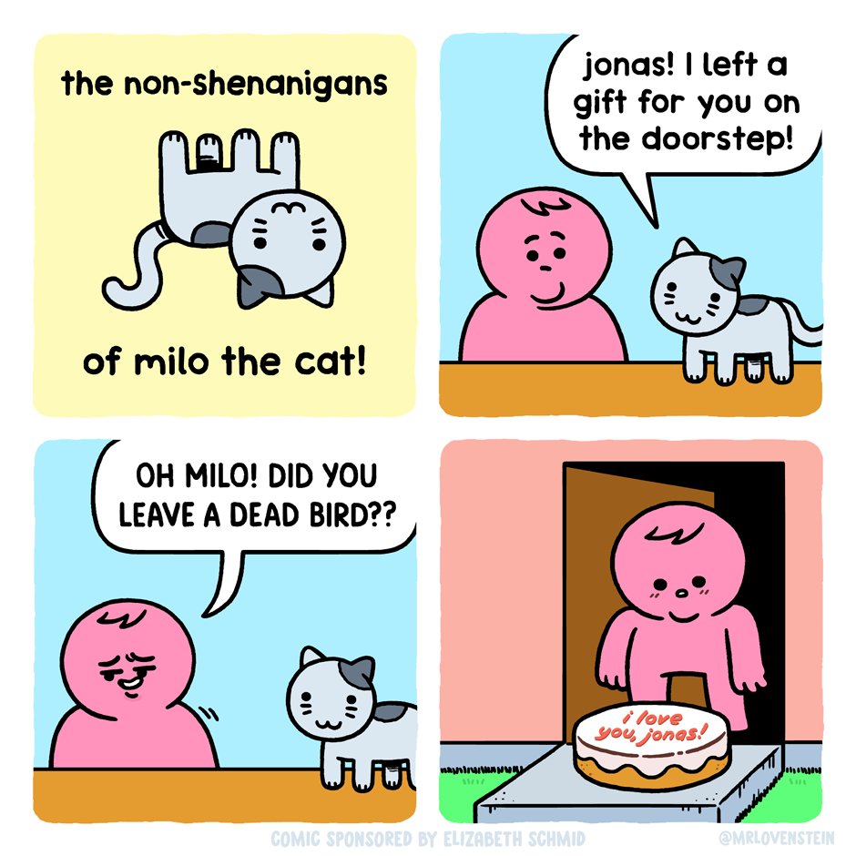Read Mr. Lovenstein :: The Non-Shenanigans of Milo the Cat | Tapas Comics