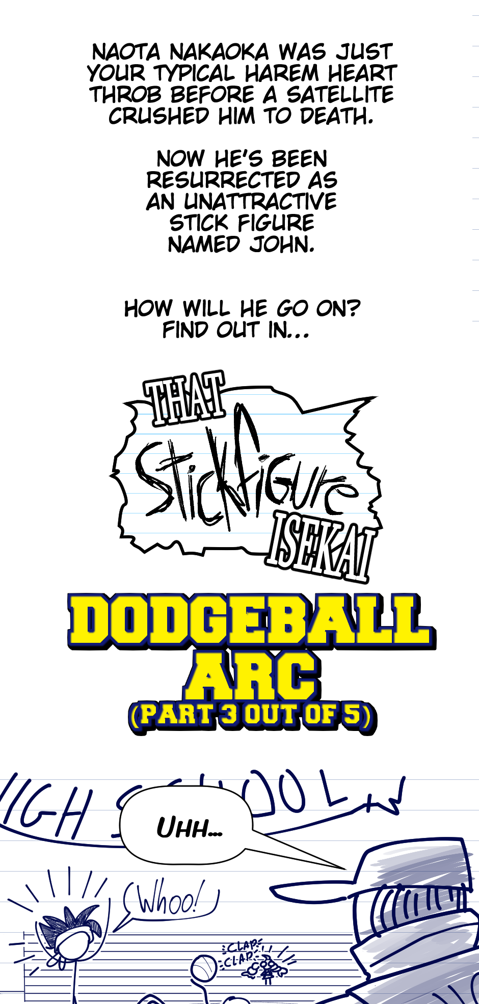 Read That Stick Figure Isekai :: Episode 12 (Dodgeball Arc Part 3) | Tapas Comics