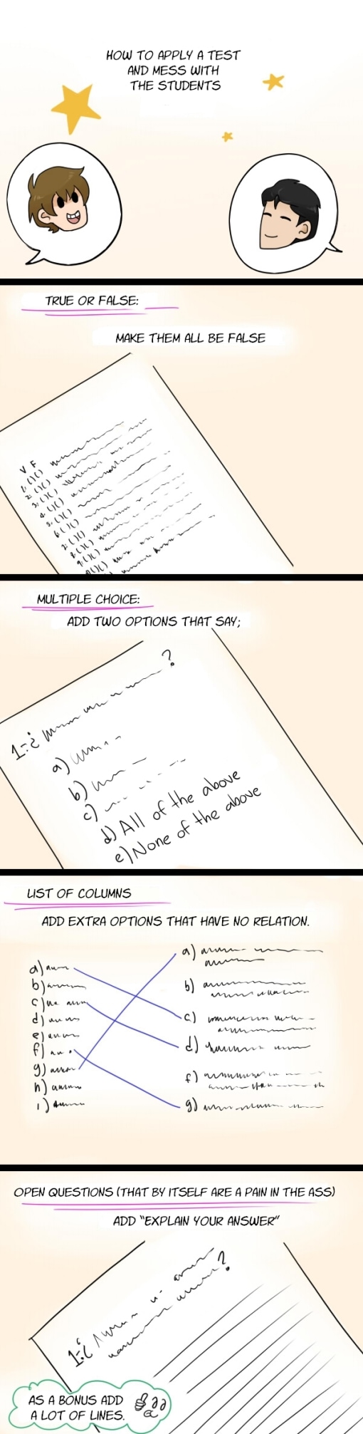 A common teacher :: How to apply a test | Tapas