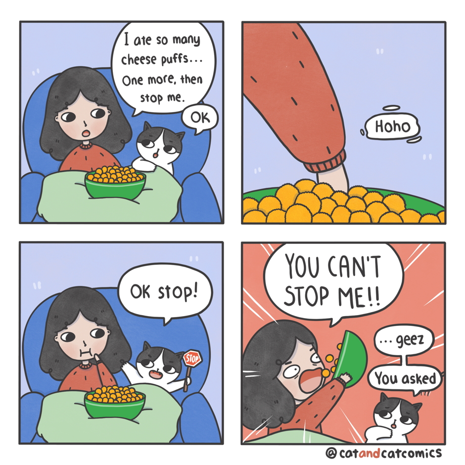 Read Cat and Cat Comics :: Cheese Puffs | Tapas Comics
