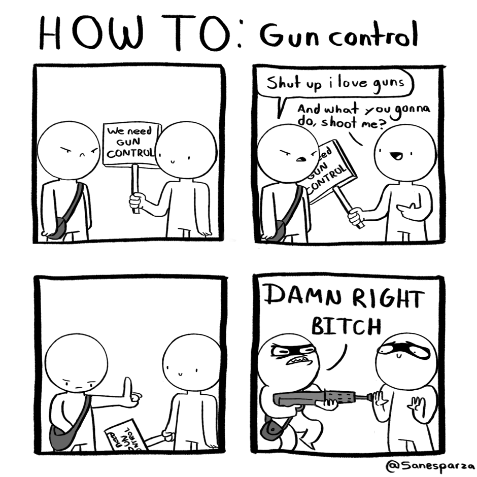 How to: Comics :: HOW TO: Gun control | Tapas