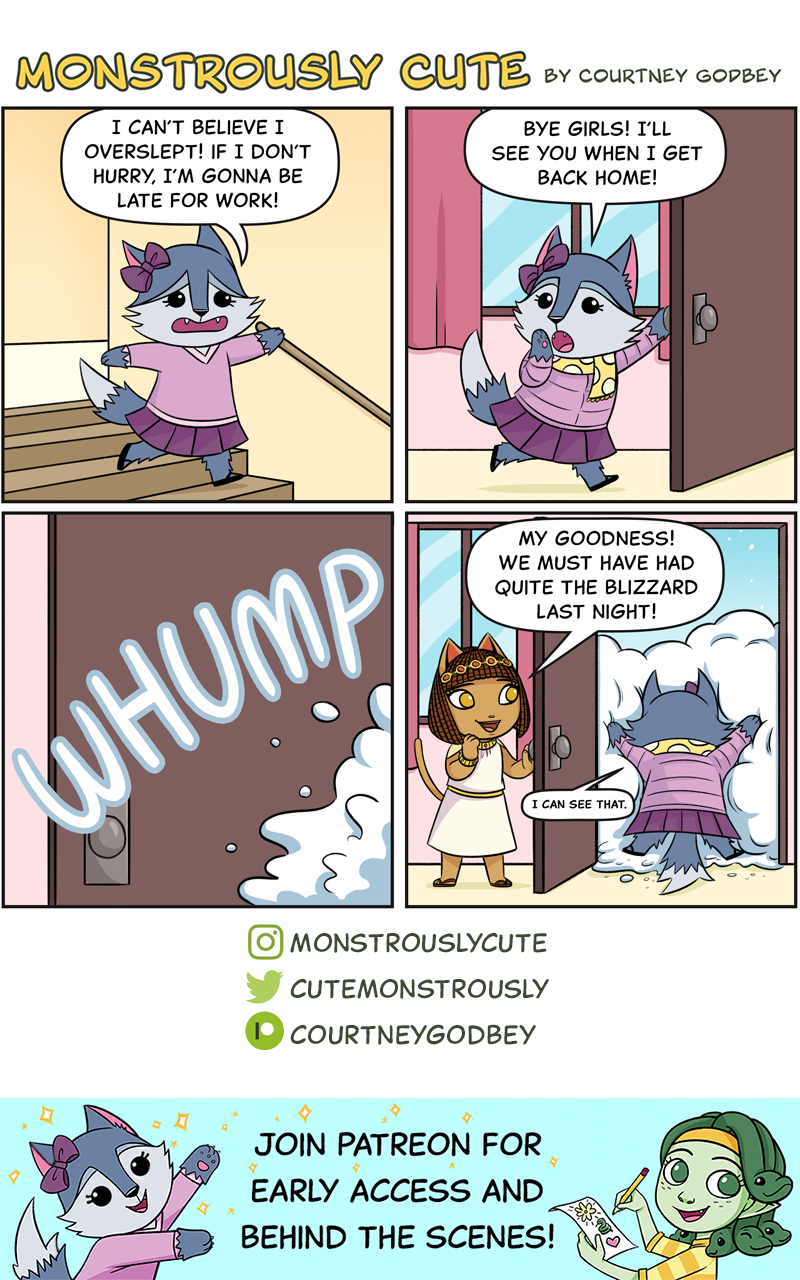 Read Monstrously Cute :: Snowed In | Tapas Comics