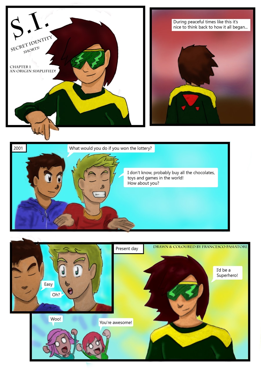 Read Secret Identity! (Shorts!) :: An Origin Simplified | Tapas Comics