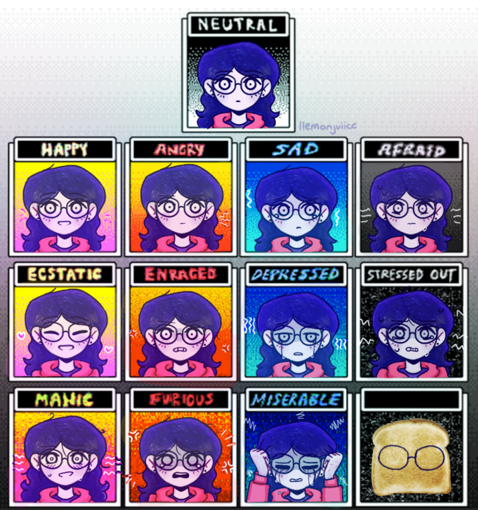 Read Sour Lemonade :: My OMORI Emotion Chart | Tapas Comics