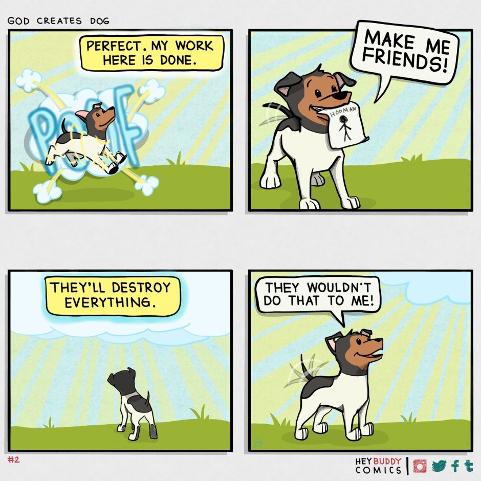 Read Hey Buddy Comics :: God Creates Dog | Tapas Comics
