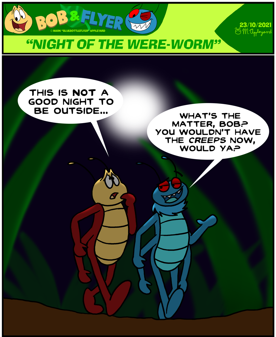 Bob & Flyer :: Night of the Were-Worm | Tapas