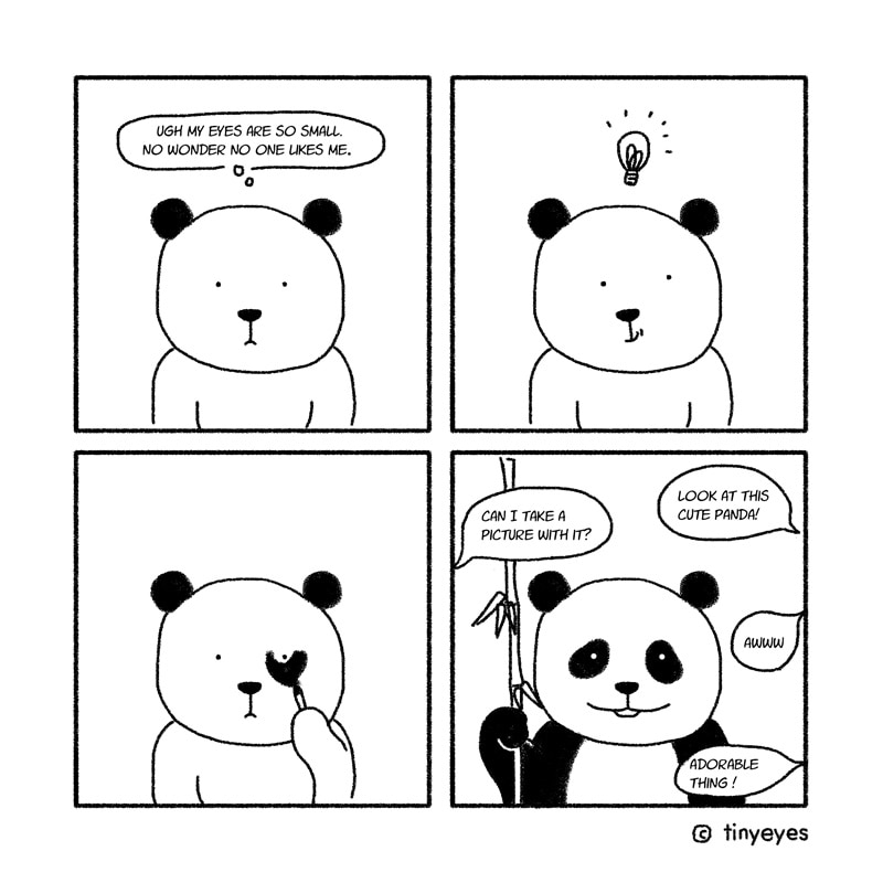 Tiny Eyes Comics :: Evolution of panda | Tapas