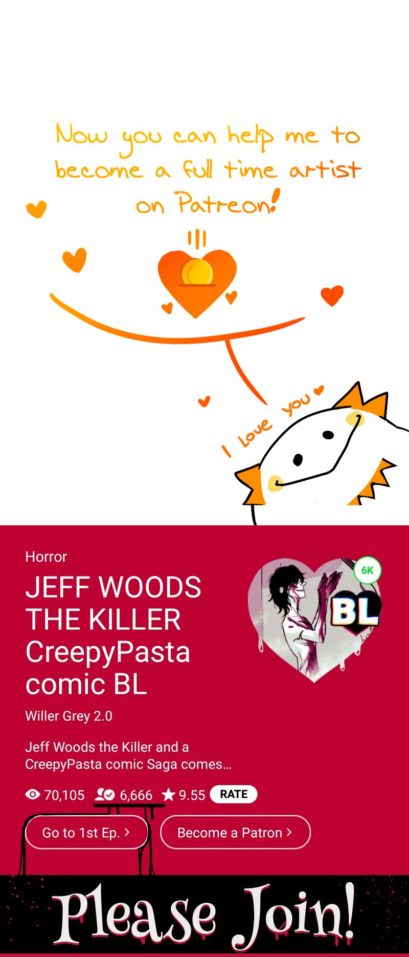 Read JEFF ALLAN WOODS THE KILLER CreepyPasta BL comic :: 7. GETTING CLOSER | Tapas Comics