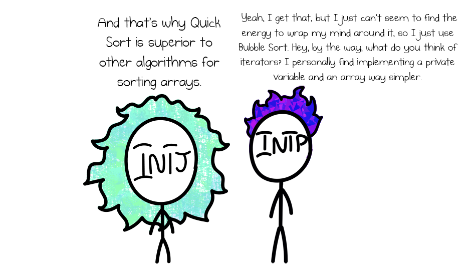 Read MBTI Webcomic :: Chameleon (INTP vs INTJ Novellectia Day 4) | Tapas Comics