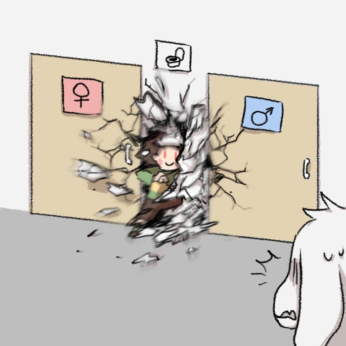 Read Undertale/Deltarune Fan Comics :: Which bathroom? (Chara edition ...