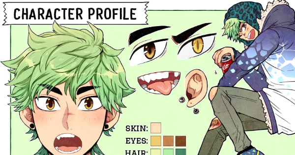 Read CRUSH3D!! :: [TIME-OUT!!] Character Profile: Carter | Tapas Comics
