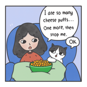 Read Cat and Cat Comics :: Cheese Puffs | Tapas Comics