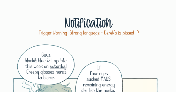 Read black & blue :: Notification! | Tapas Comics